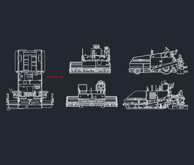 Asphalt Paver Drawings Dwg - Arkipedia EN