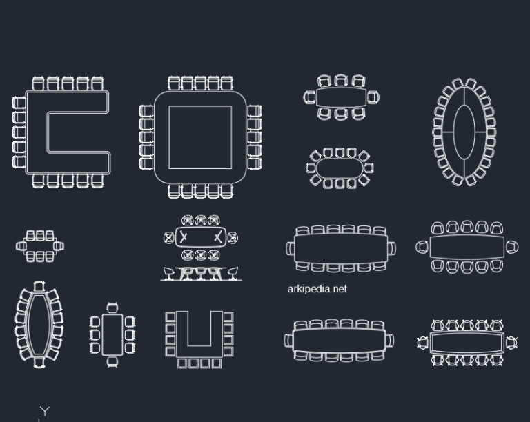 Conference Tables Dwg - Arkipedia EN