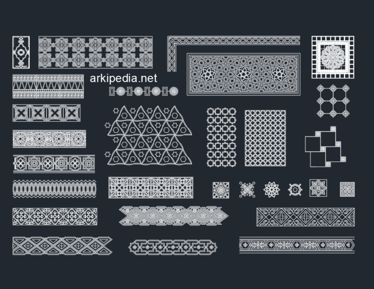 Decorative Textures Dwg - Arkipedia EN