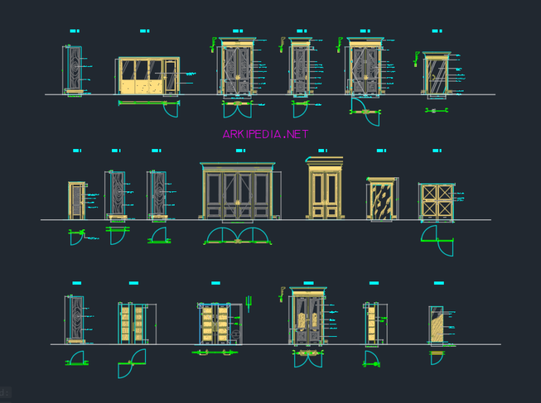 Doors Plan/View Dwg - Arkipedia EN
