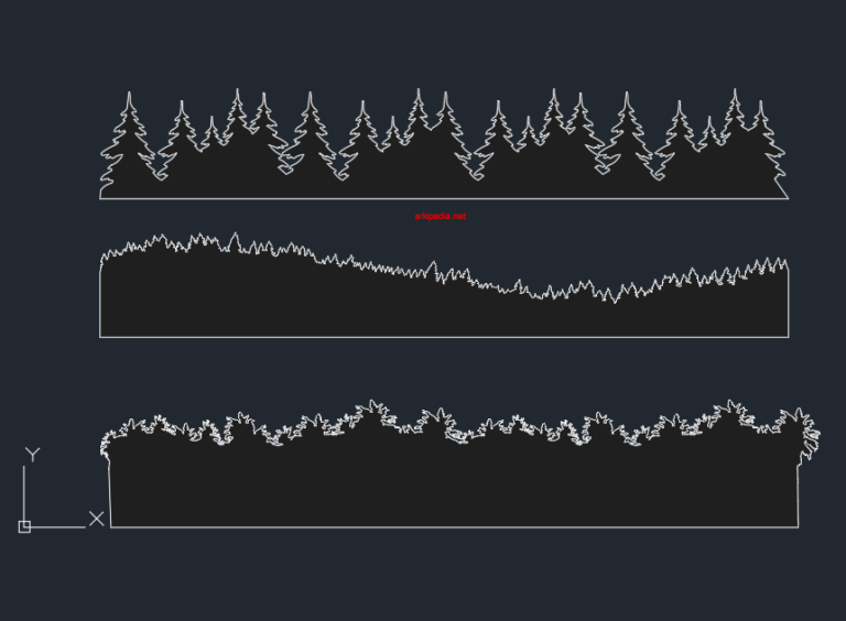 Forest Background Dwg - Arkipedia EN
