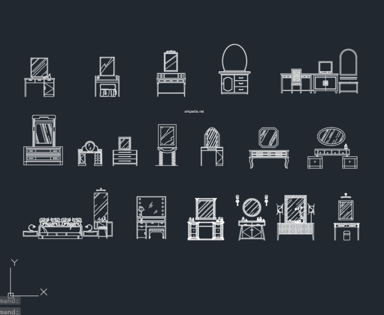 Vanity Table Drawings - Arkipedia EN