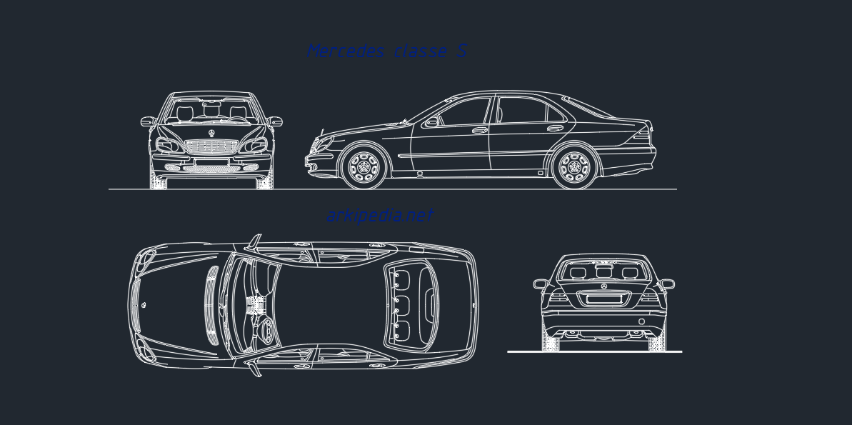Mercedes Classe Car Drawings Dwg - Arkipedia EN