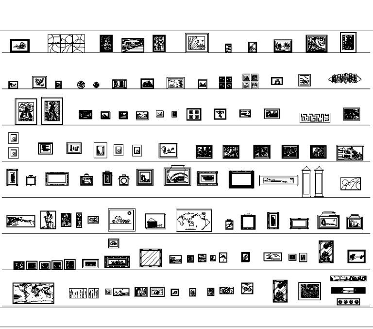 Picture Tables & Frames DWG - Arkipedia EN