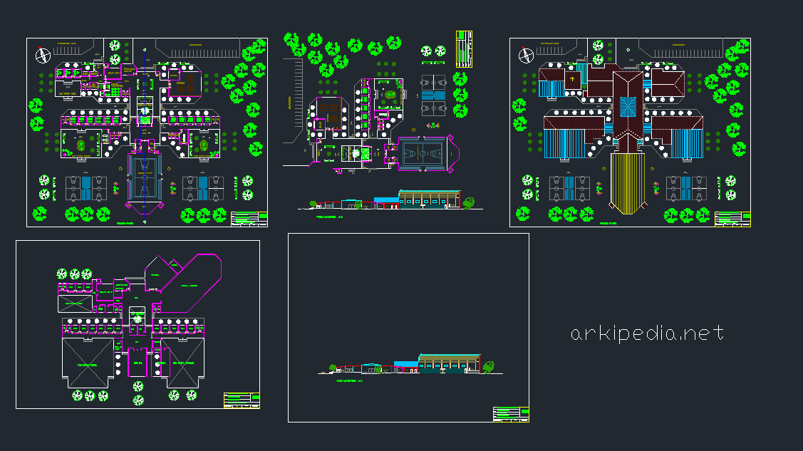 Private School - College Project Dwg - Arkipedia EN