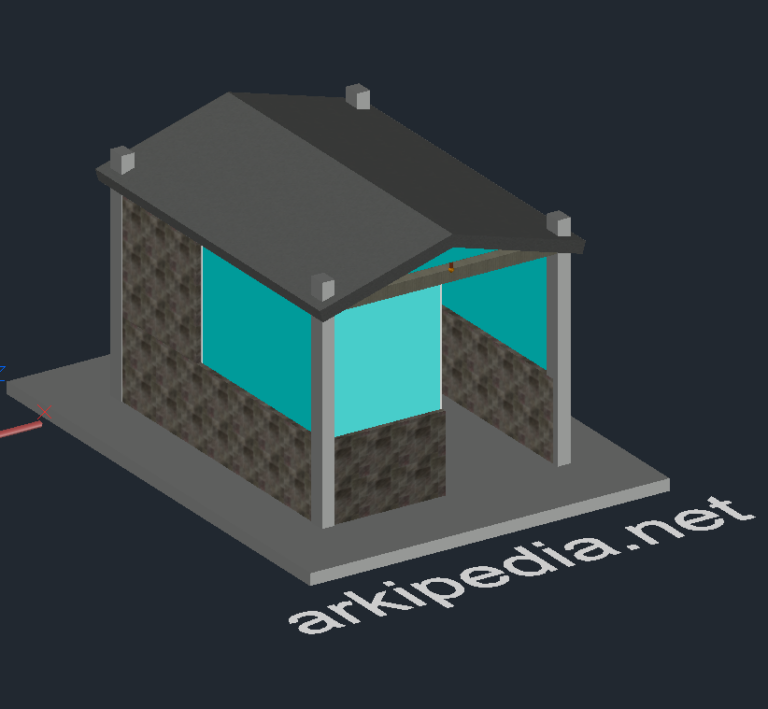 3D Security Booth Model Dwg - Arkipedia EN