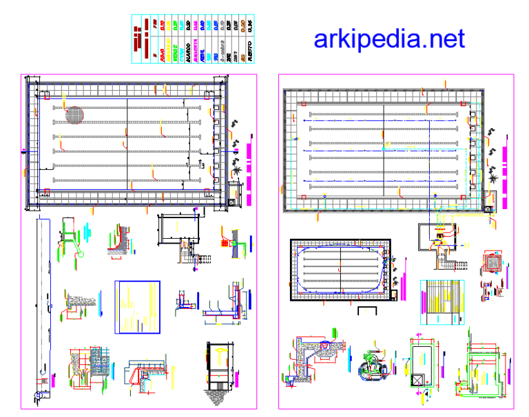 Semi-Olympic Swimming Pool Drawing Dwg - Arkipedia EN Semi-Olympic Swimming Pool Drawing Dwg - Arkipedia EN