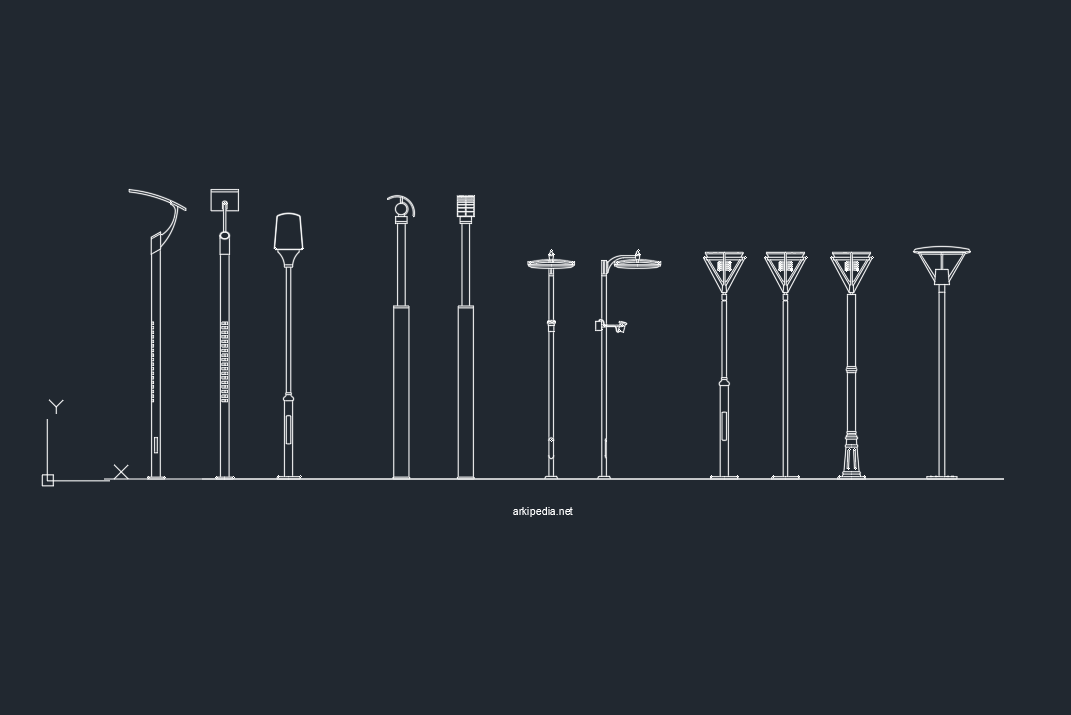 Street Lights Dwg - Arkipedia EN