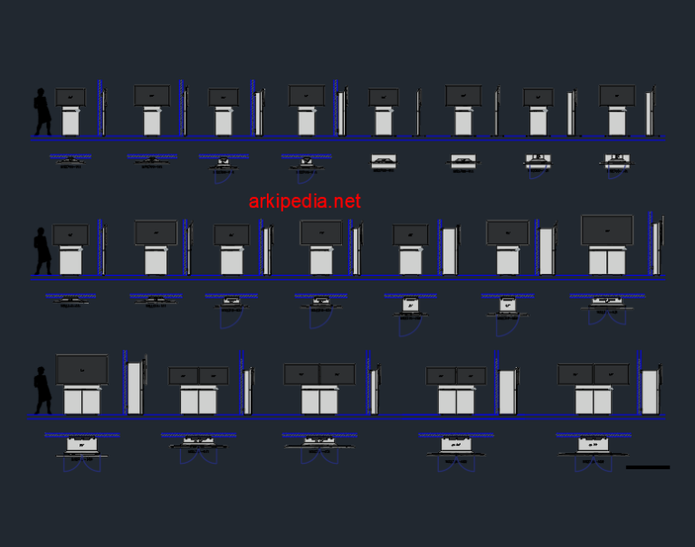 TV & TV Furniture Dwg - Arkipedia EN