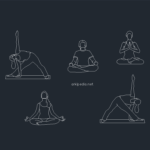 People Meditating on Yoga Dwg - Arkipedia EN